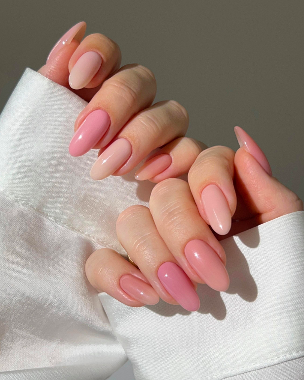 Soft Pink & Nude Oval Nails Pictures, Photos, and Images for Facebook ...