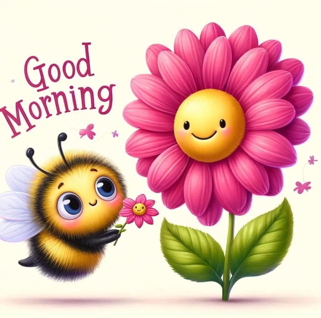 Baby Bee With Flower - Good Morning Quote Pictures, Photos, and Images ...