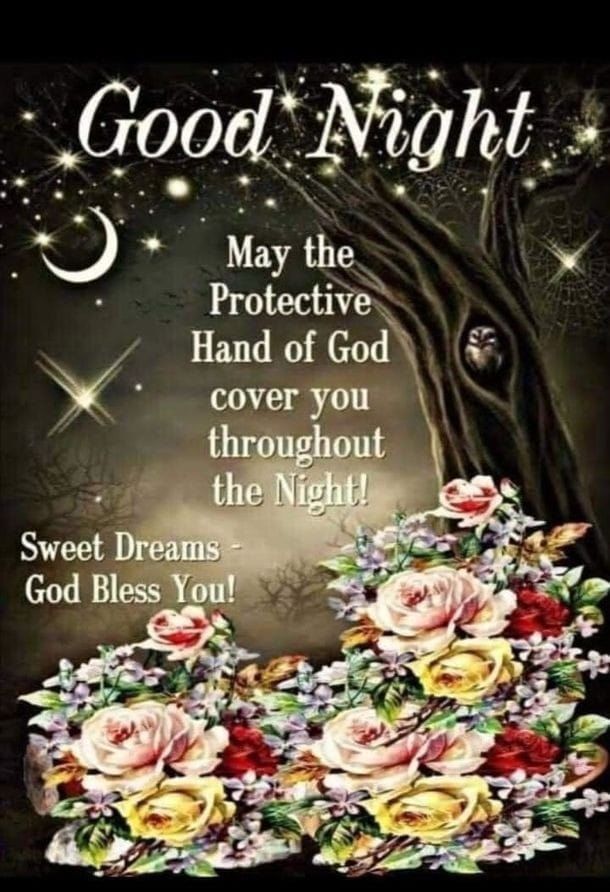May The Protective Hand Of God Cover You Throughout The Night. Good ...