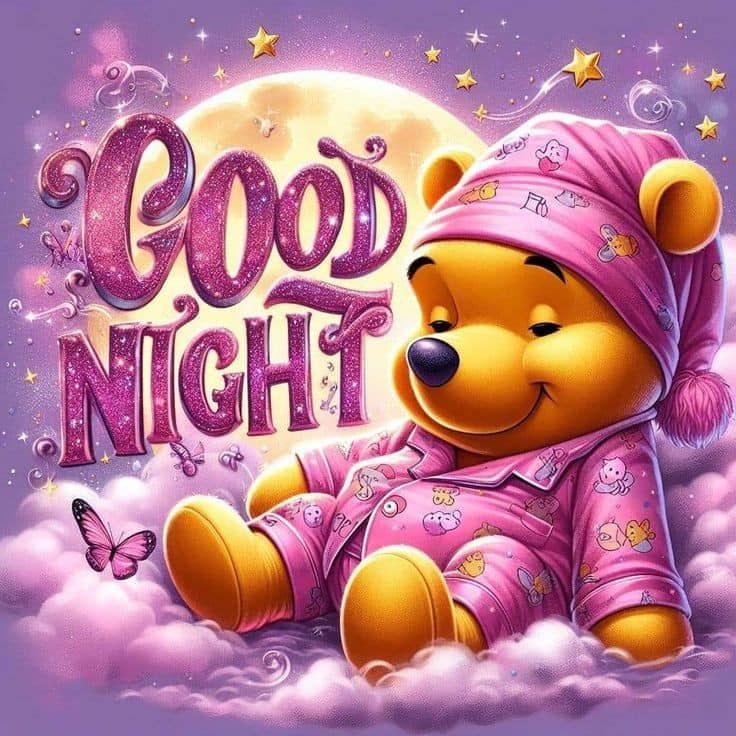 Good Night Greeting With Sleeping Winnie The Pooh Pictures, Photos, and ...