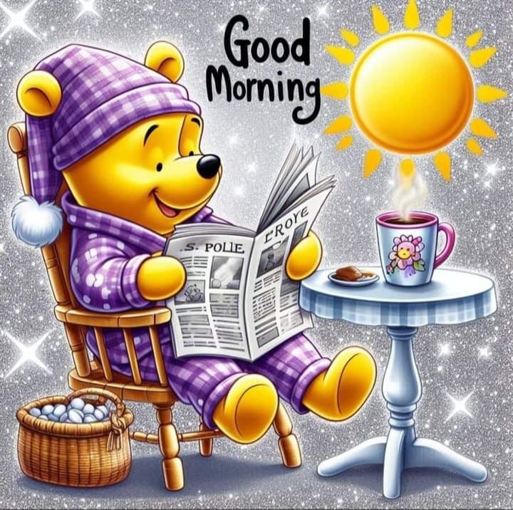 Winnie The Pooh Reading Newspaper - Good Morning Pictures, Photos, and ...