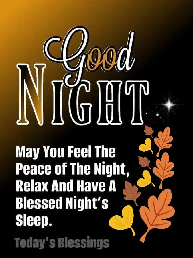 May You Feel The Peace Of The Night, Relax And Have A Blessed Night's ...