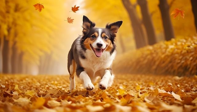 Dog Running In Fall Leaves Pictures, Photos, and Images for Facebook ...