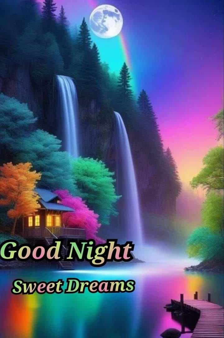 Rainbow Waterfall Good Night Quote Pictures, Photos, and Images for ...
