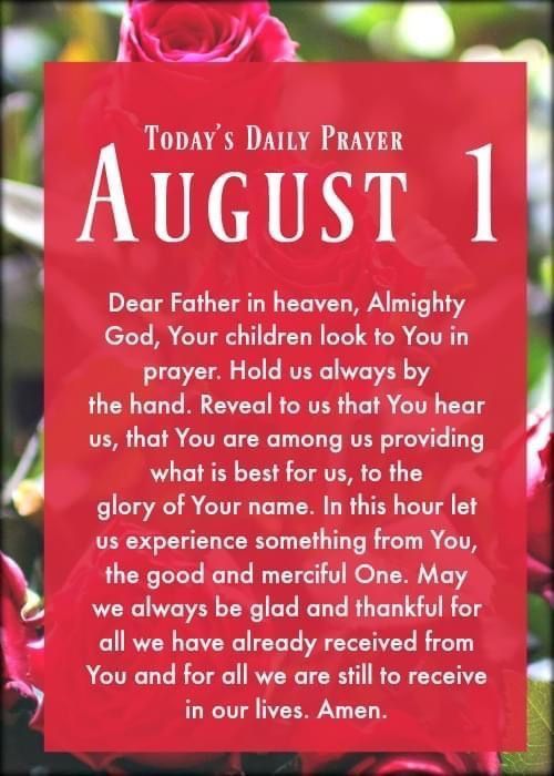 Today's Daily Prayer: August 1 Pictures, Photos, and Images for ...