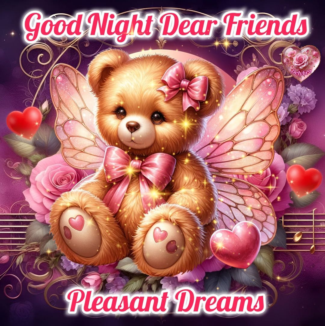 Butterfly Teddy Bear - Good Night Dear Friends Pictures, Photos, and Images for Facebook, Tumblr ...