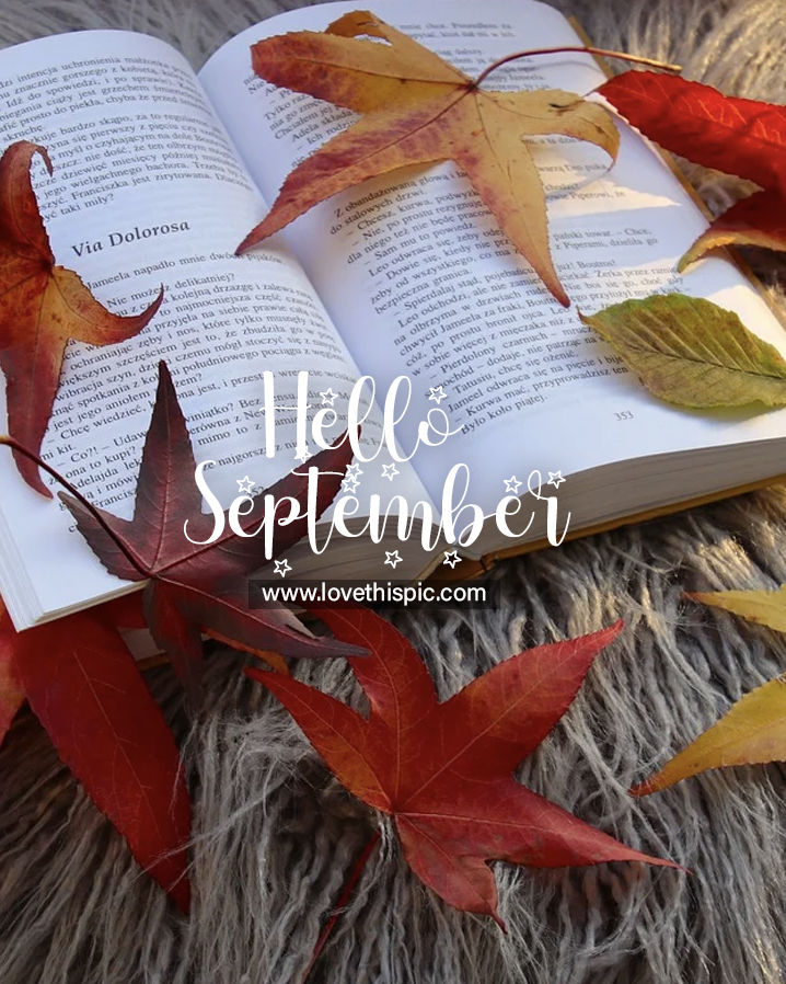 Fall Leaves On Book - Hello September Pictures, Photos, and Images for ...