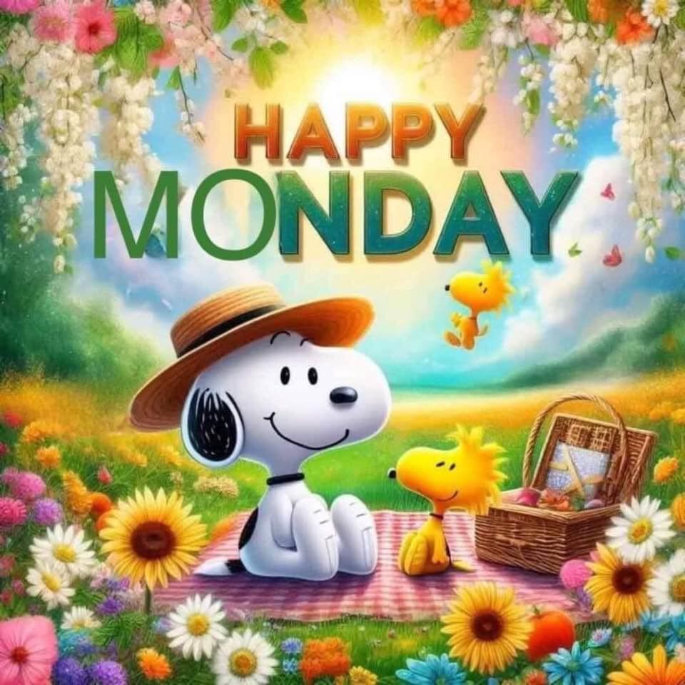Snoopy & Woodstock Picnic - Happy Monday Pictures, Photos, and Images ...