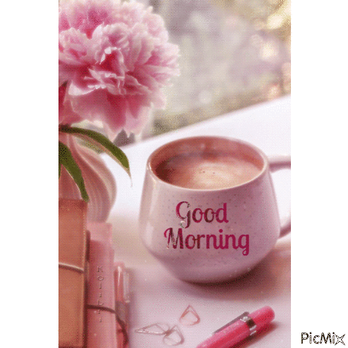 Pink Peonies And Coffee - Good Morning Pictures, Photos, and Images for ...