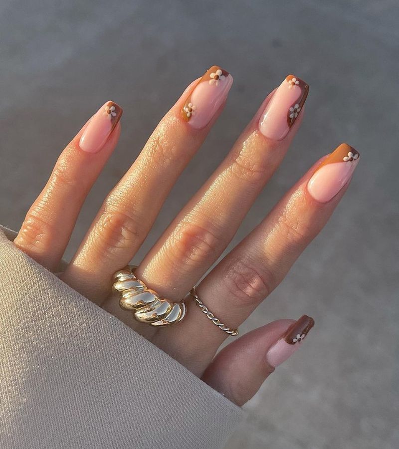 Mocha Floral Nails Pictures, Photos, and Images for Facebook, Tumblr ...
