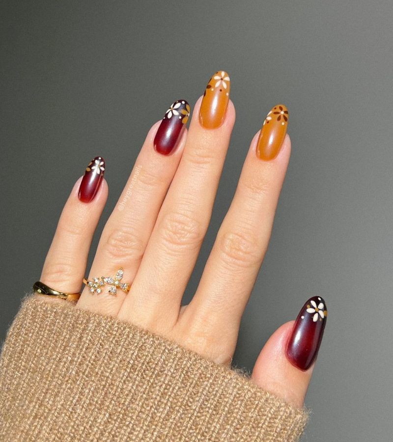 Floral Maple & Caramel Nails Pictures, Photos, and Images for Facebook ...