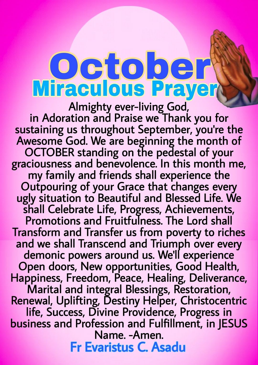 October Miraculous Prayer Pictures, Photos, and Images for Facebook ...