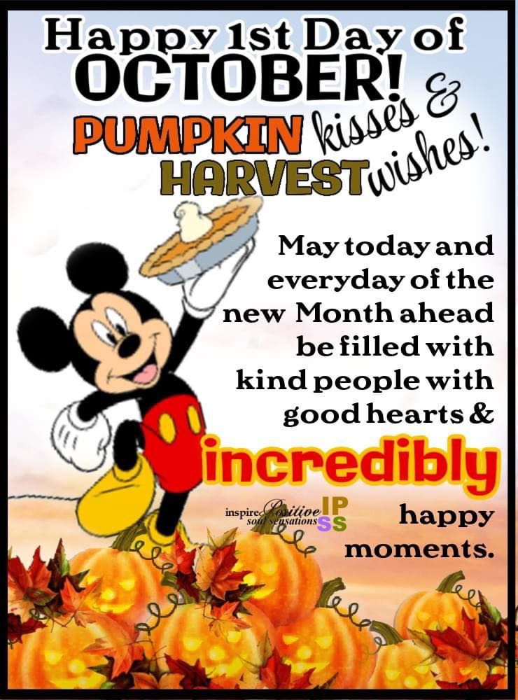 Pumpkin Kisses & Harvest Wishes! Happy 1st Day Of October Pictures ...