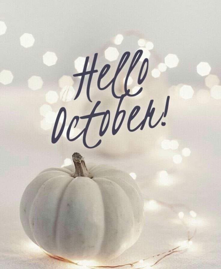 White Pumpkin Hello October Quote Pictures, Photos, and Images for ...