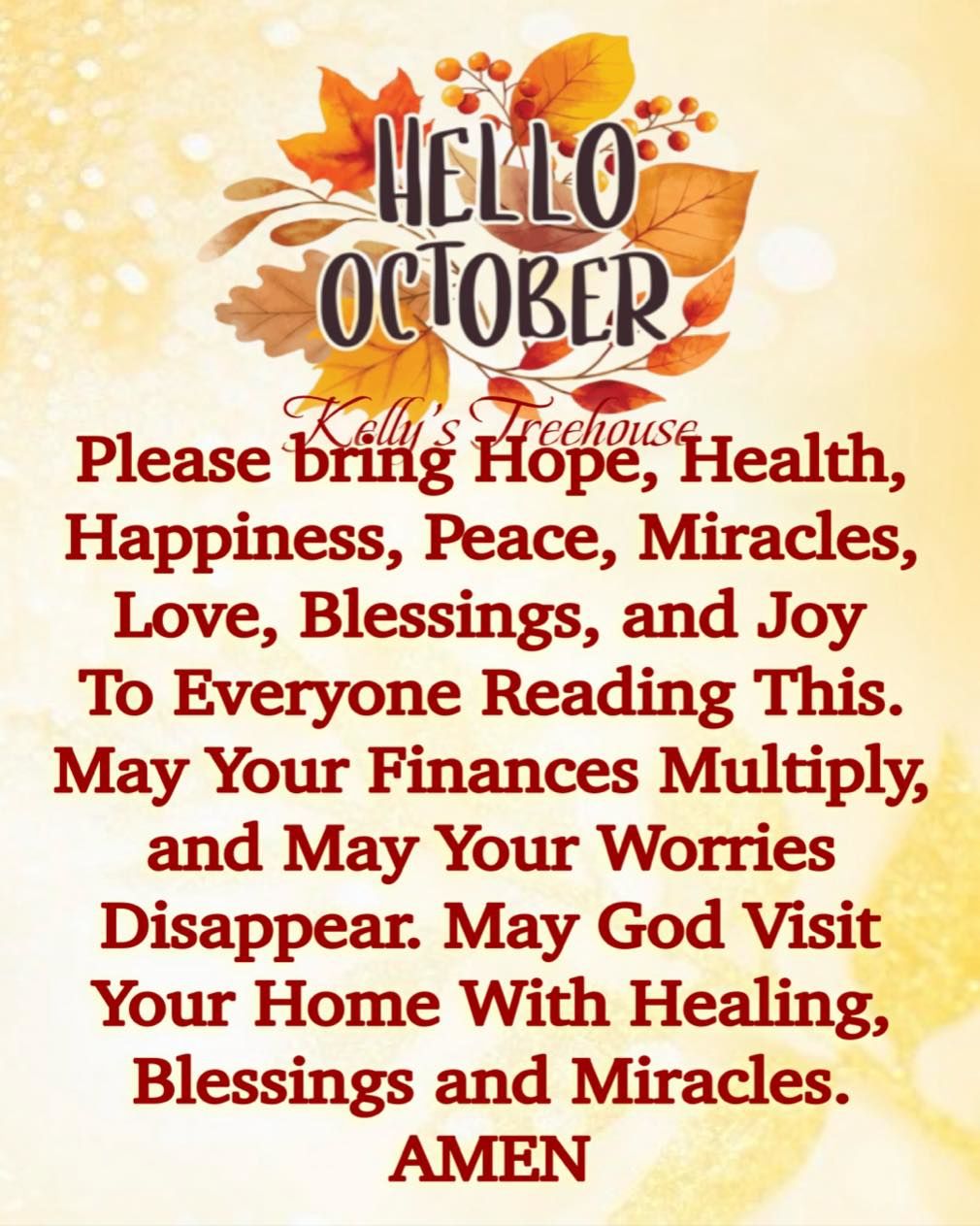 Hello October Blessing - Prayer Pictures, Photos, and Images for ...