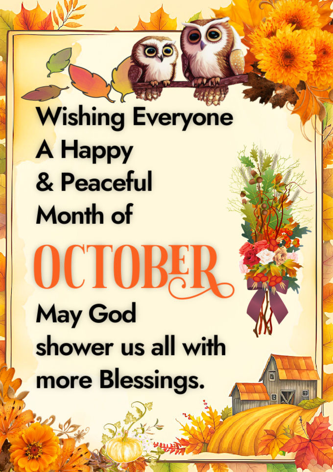 Wishing Everyone A Happy & Peaceful Month Of October Pictures, Photos ...
