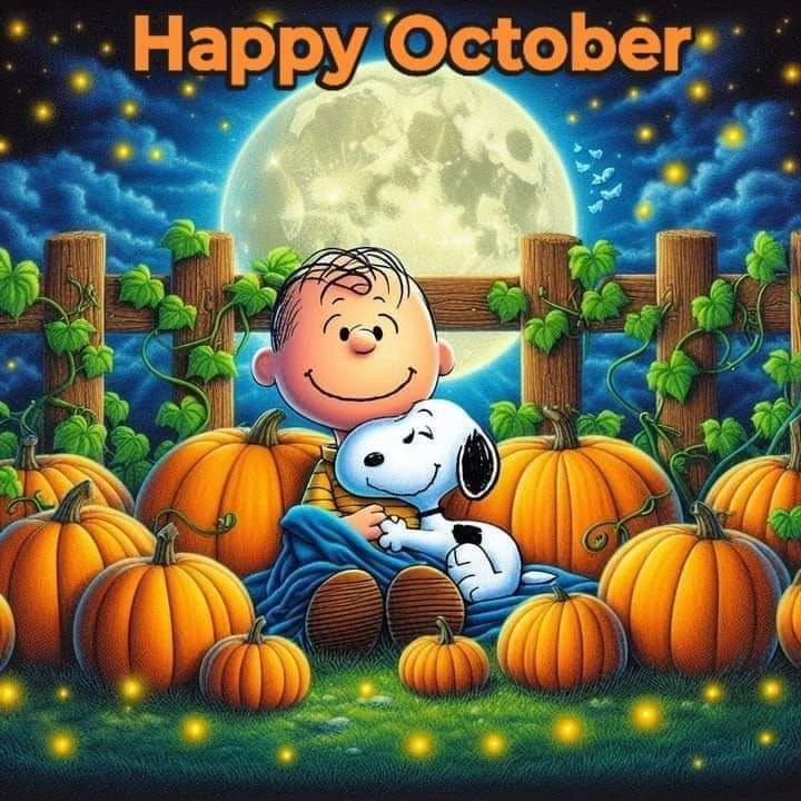 Charlie & Snoopy In Pumpkin Patch. Happy October Pictures, Photos, and ...