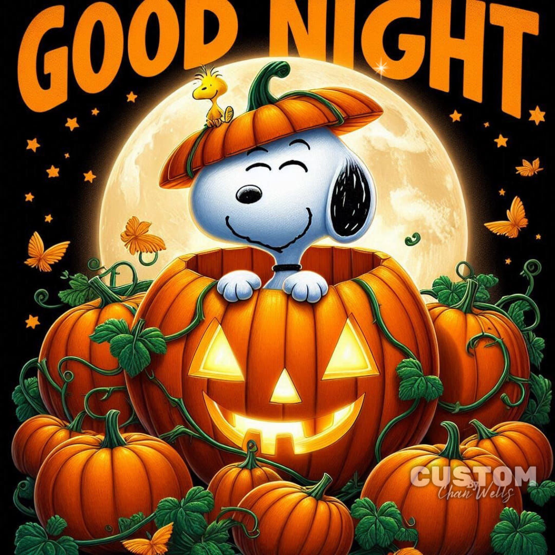 Good Night Snoopy Jack O Lantern Quote Pictures, Photos, and Images for ...