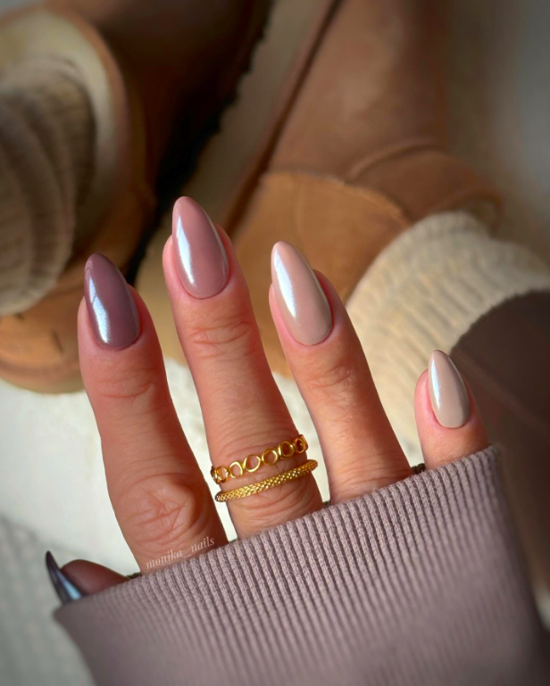 Beige Chrome Nails Pictures, Photos, and Images for Facebook, Tumblr, Pinterest, and Twitter