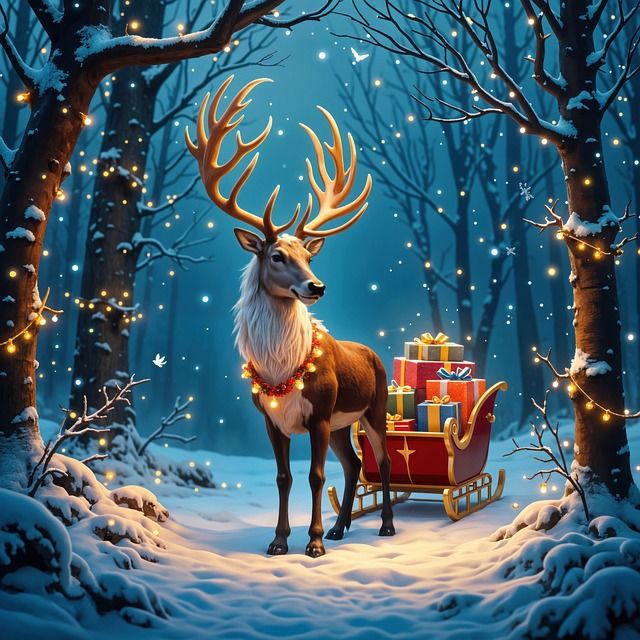 Reindeer With Christmas Presents Pictures, Photos, and Images for ...