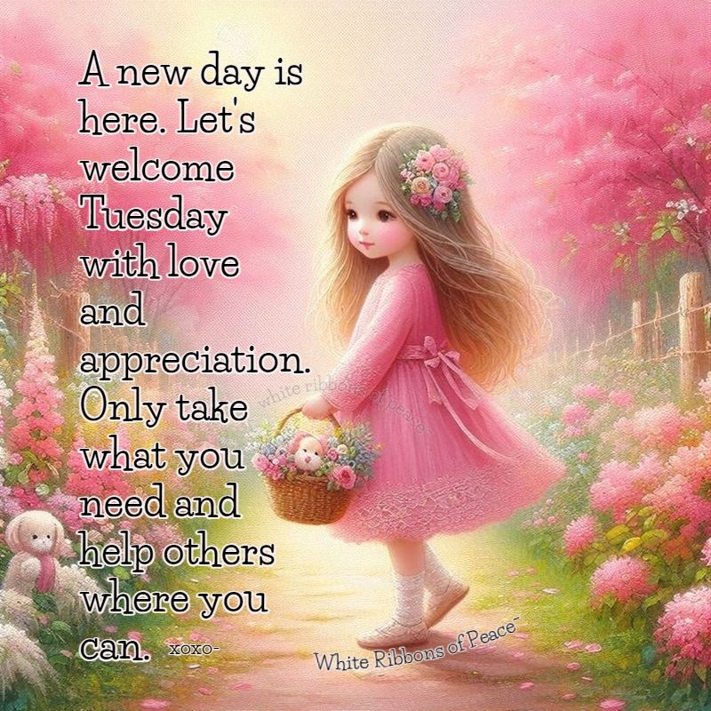 A New Day Is Here. Let's Welcome Tuesday With Love And Appreciation ...