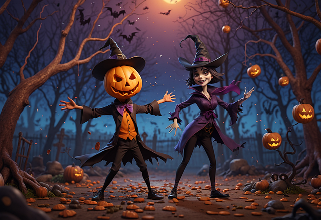 Pumpkin Head And Woman Dancing Pictures, Photos, and Images for ...