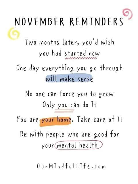 November Reminders Pictures, Photos, and Images for Facebook, Tumblr ...