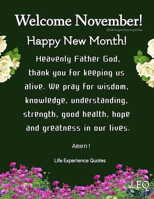 Welcome November To The Heavenly Father God Pictures, Photos, and ...