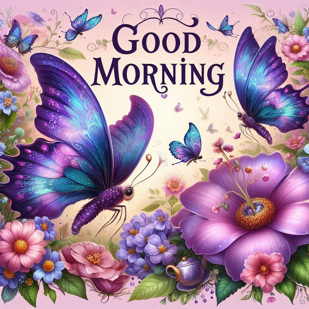 Flowers & Butterflies - Good Morning Pictures, Photos, and Images for ...