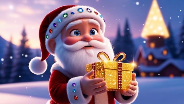 Little Santa Holding Gift Pictures, Photos, and Images for Facebook ...