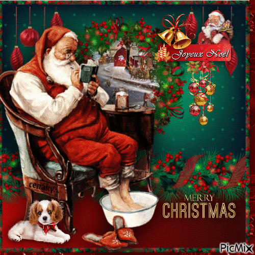 Santa Soaking Feet - Merry Christmas Gif Pictures, Photos, and Images ...