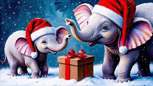 Christmas Elephants With Gifts Pictures, Photos, and Images for ...