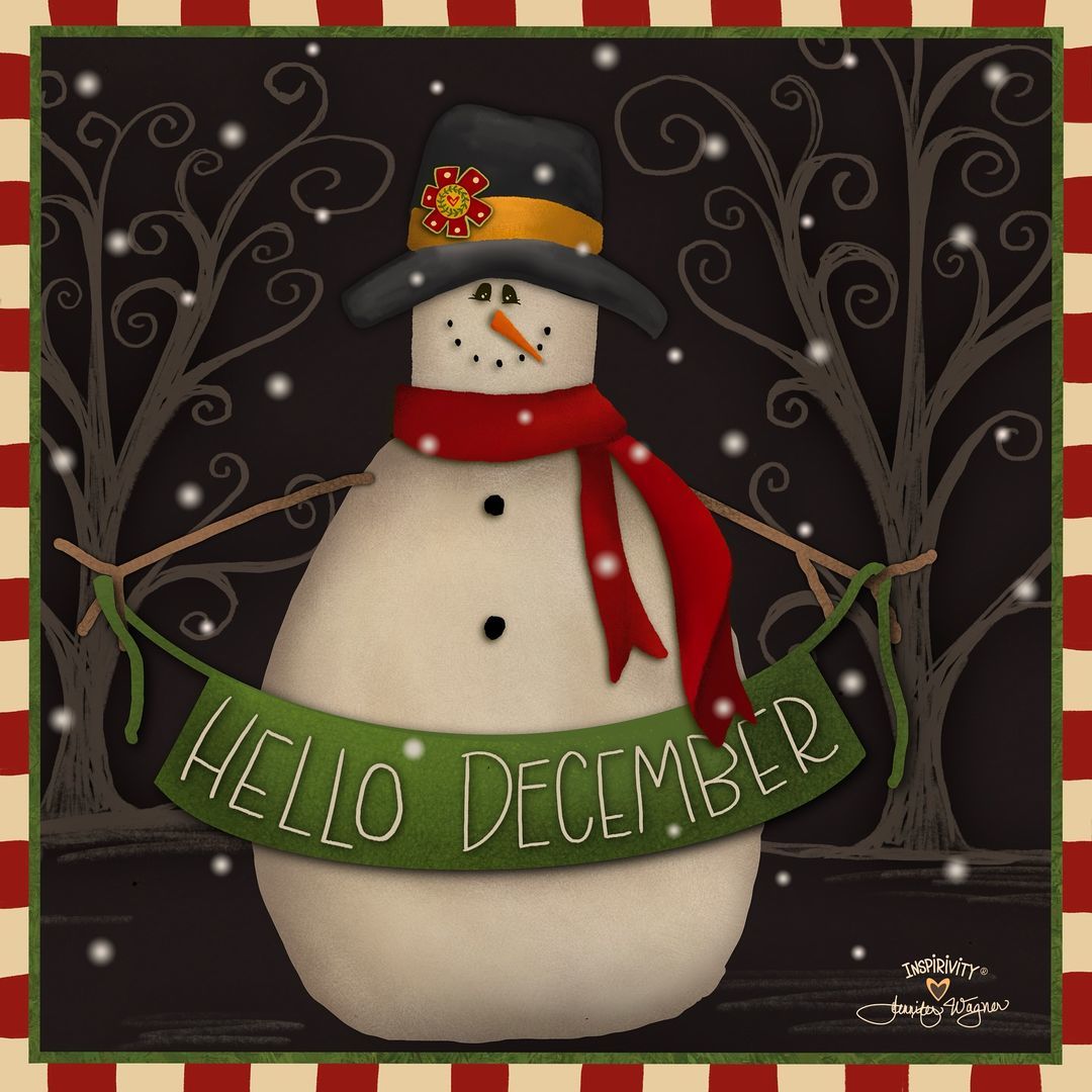 Hello December Greeting With Snowman Pictures, Photos, and Images for ...