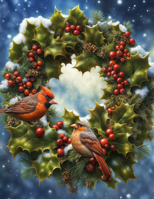 Holiday Wreath With Cardinals Pictures, Photos, and Images for Facebook ...