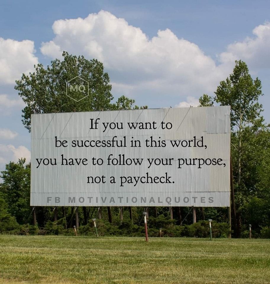 If You Want To Be Successful In This World, You Have To Follow Your ...