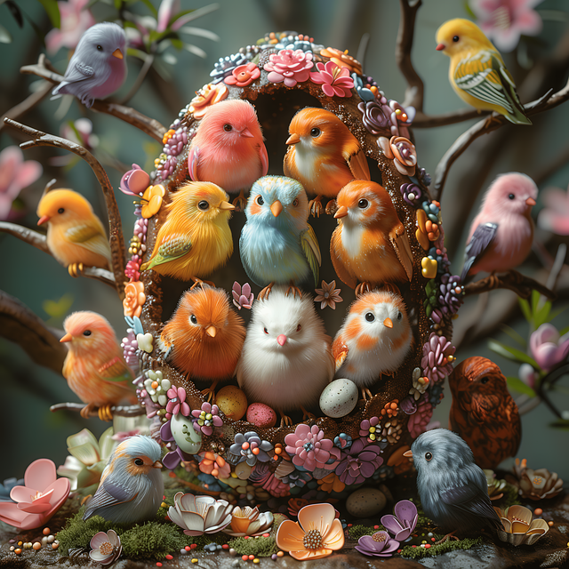 Mini Birds In Decorated Easter Egg Pictures, Photos, and Images for ...