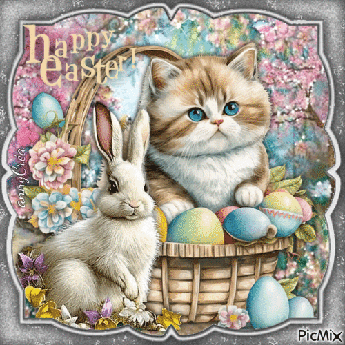 Happy Easter Cat And Bunny Pictures, Photos, and Images for Facebook ...