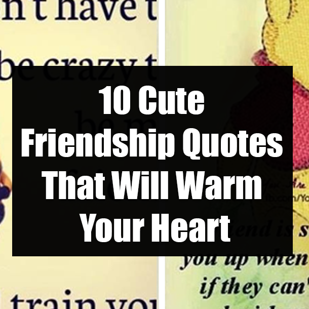 10 Cute Friendship Quotes That Will Warm Your Heart