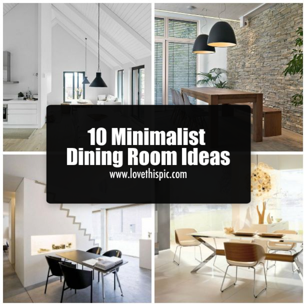 10 Minimalist Dining Room Ideas