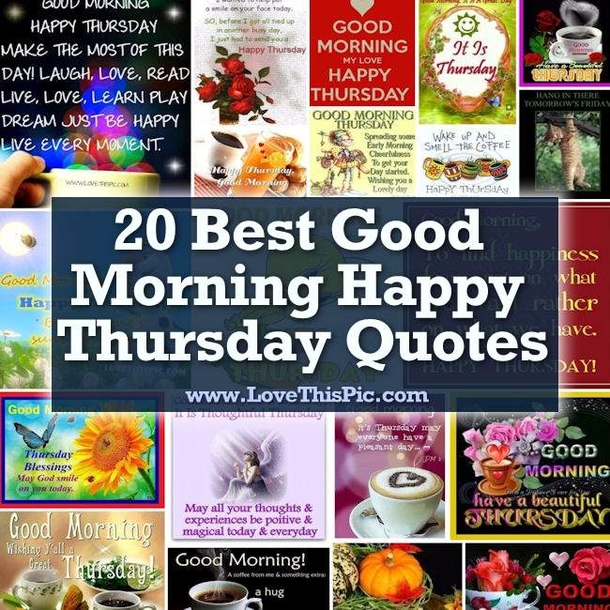 20 Best Good Morning Happy Thursday Quotes