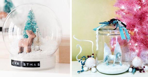 10 DIY Winter / Christmas Snowglobe Crafts