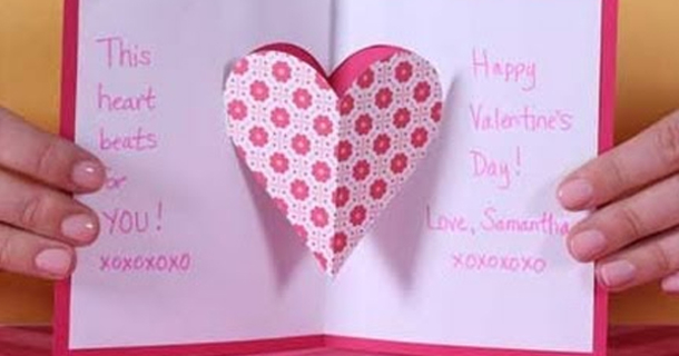 Cute Valentine's Day Heart Pop-up Card