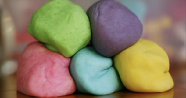 Colorful DIY Kids Playdough Recipe (Video)