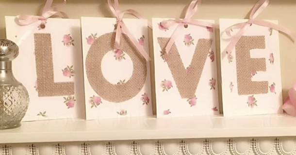 DIY Chic Love Letter Decor For Valentine's Day