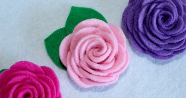 DIY Felt Rose Craft For Spring