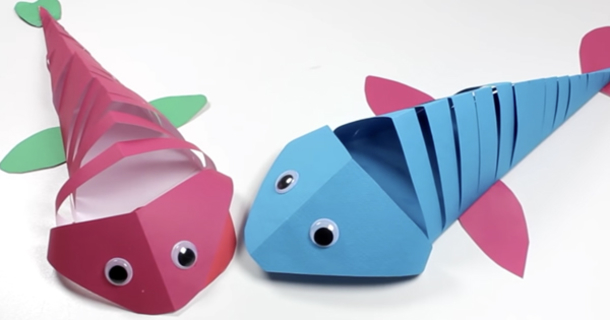 DIY Big Fish Paper Craft For Kids