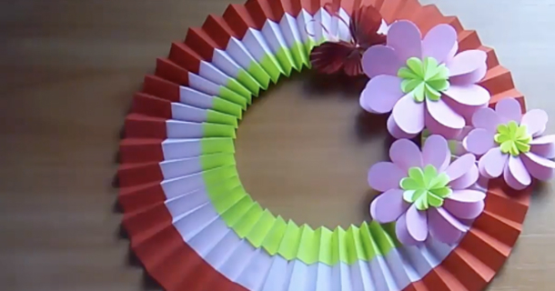 DIY Easy Spring Paper Decor Wreath