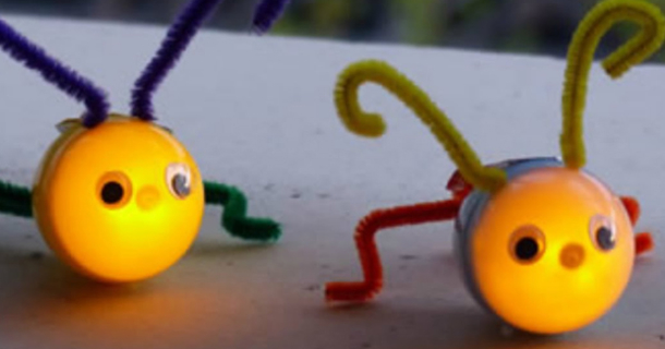 DIY Light Up Fireflies For Spring Decor