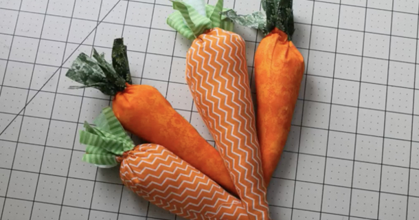 DIY Sew Fabric Carrots Spring Craft Idea