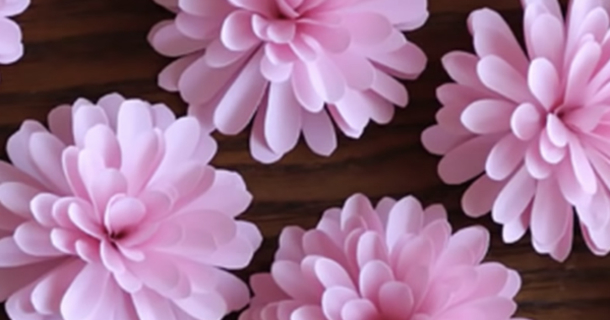 DIY Paper Flower Wall Hanging